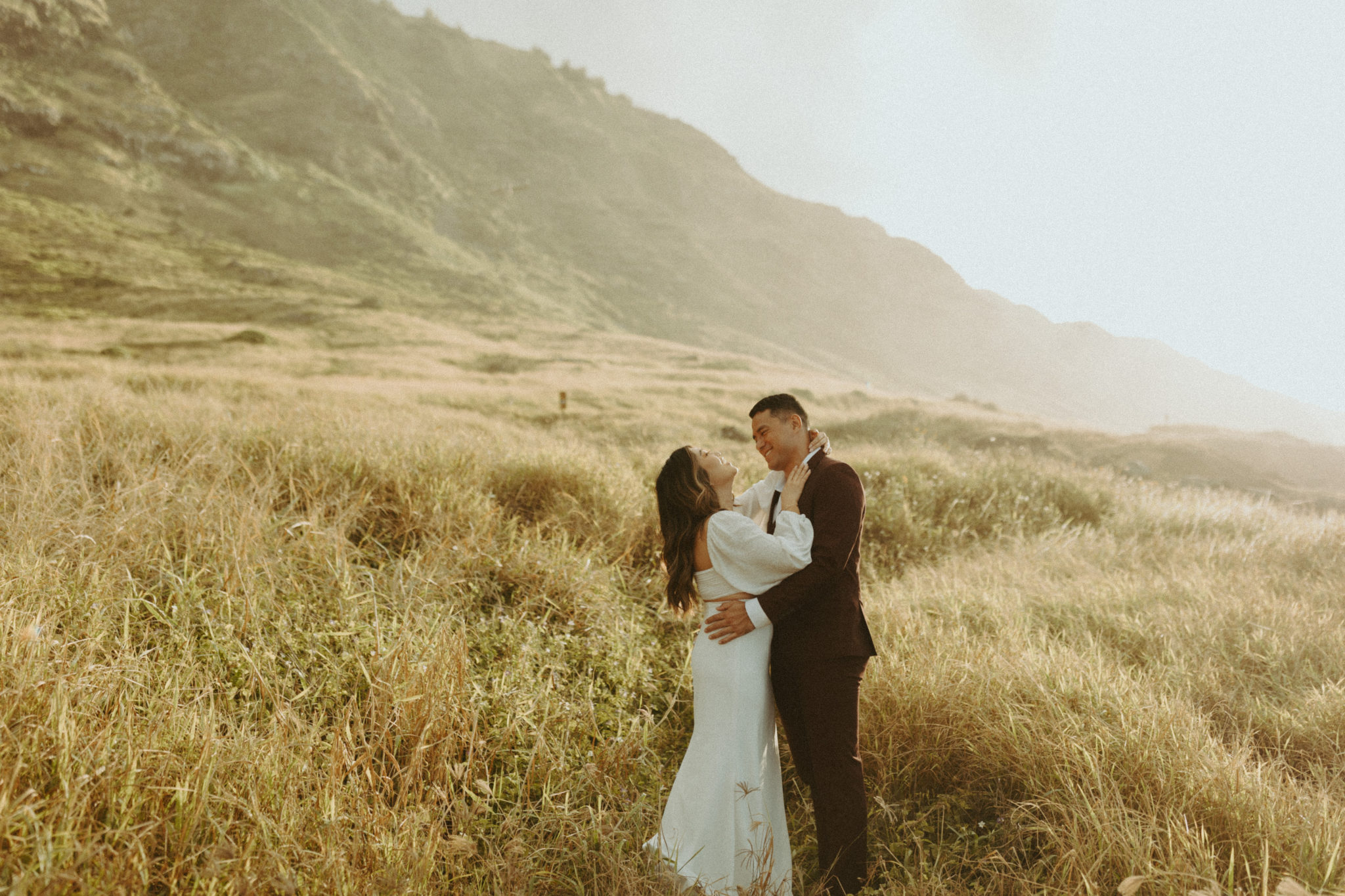 Oahu Sunset Bridals at Ka'ena Point State Park - valoryevalyn.com