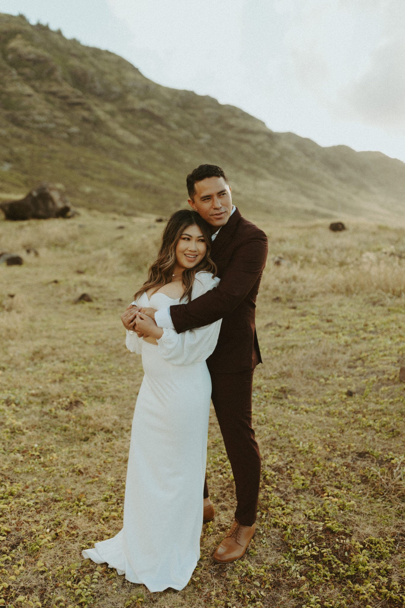 Oahu Sunset Bridals at Ka'ena Point State Park - valoryevalyn.com