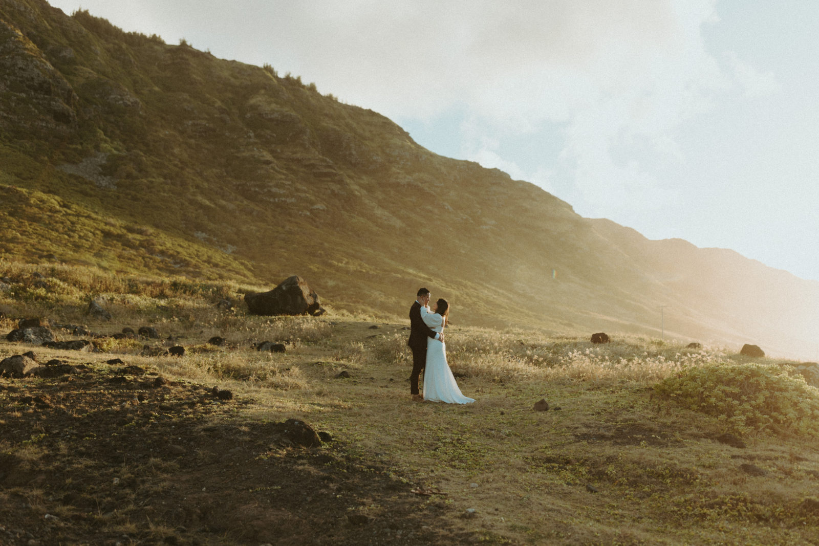 Oahu Sunset Bridals at Ka'ena Point State Park - valoryevalyn.com